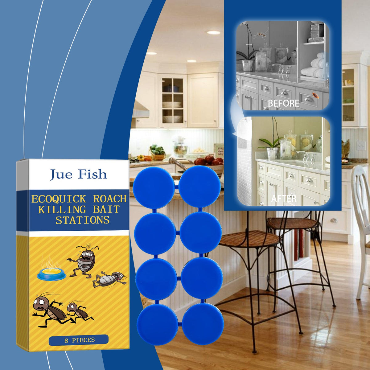 Cockroach Bait Stickers for Effective Roach Control – Trendoli