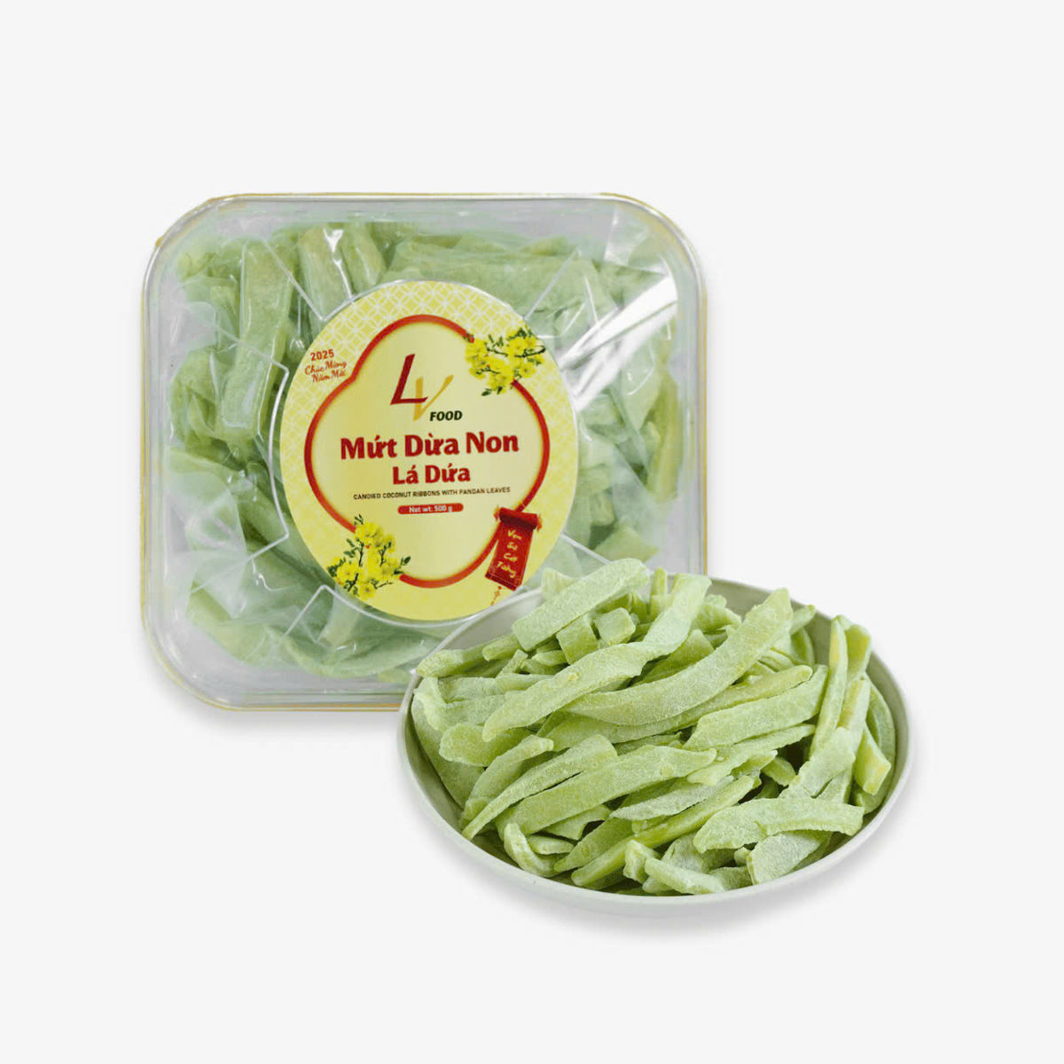 Candied Coconut Ribbons With Pandan Leaves – Trendoli